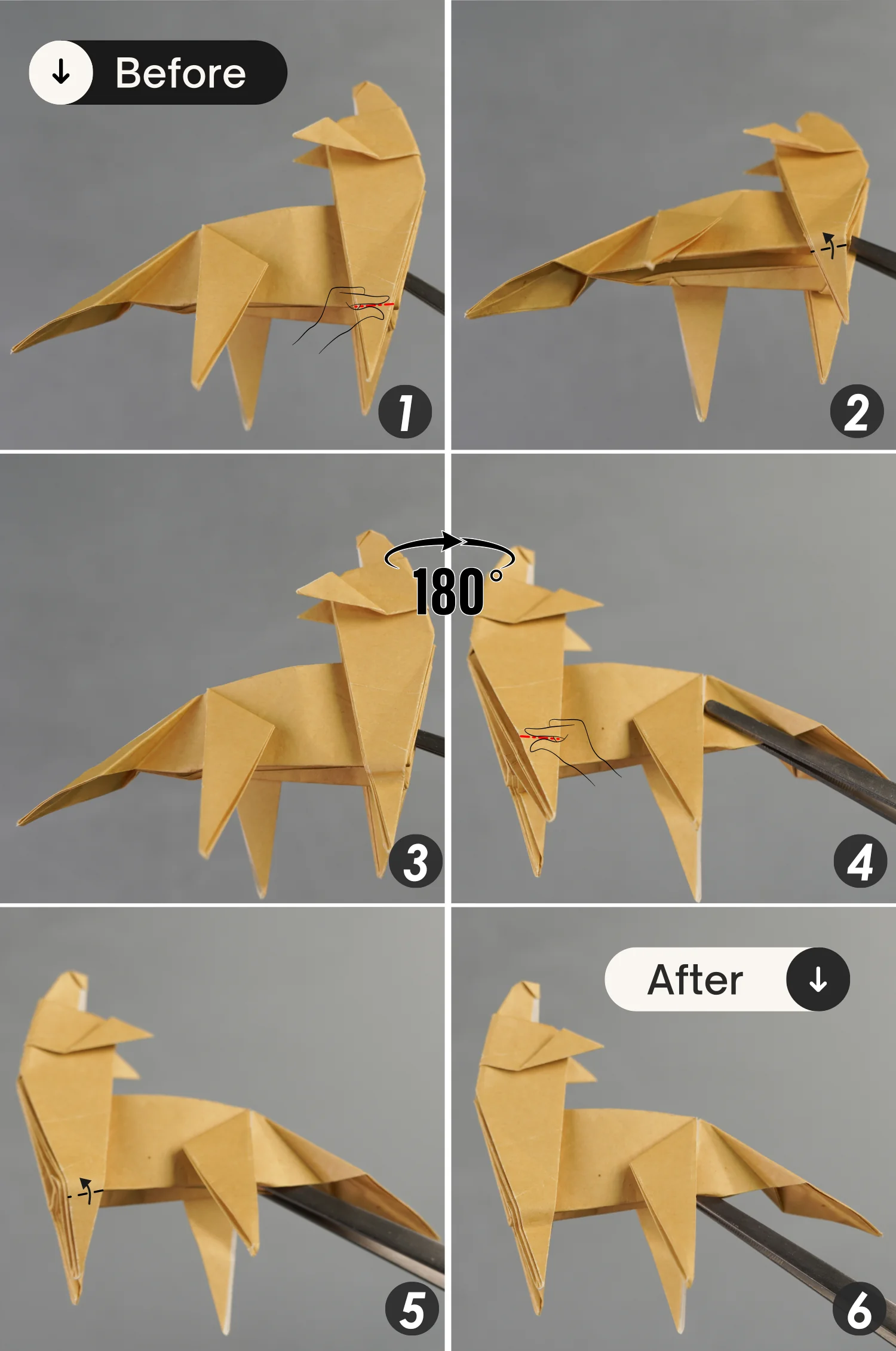 How to Fold an Origami Wolf - Origami OK