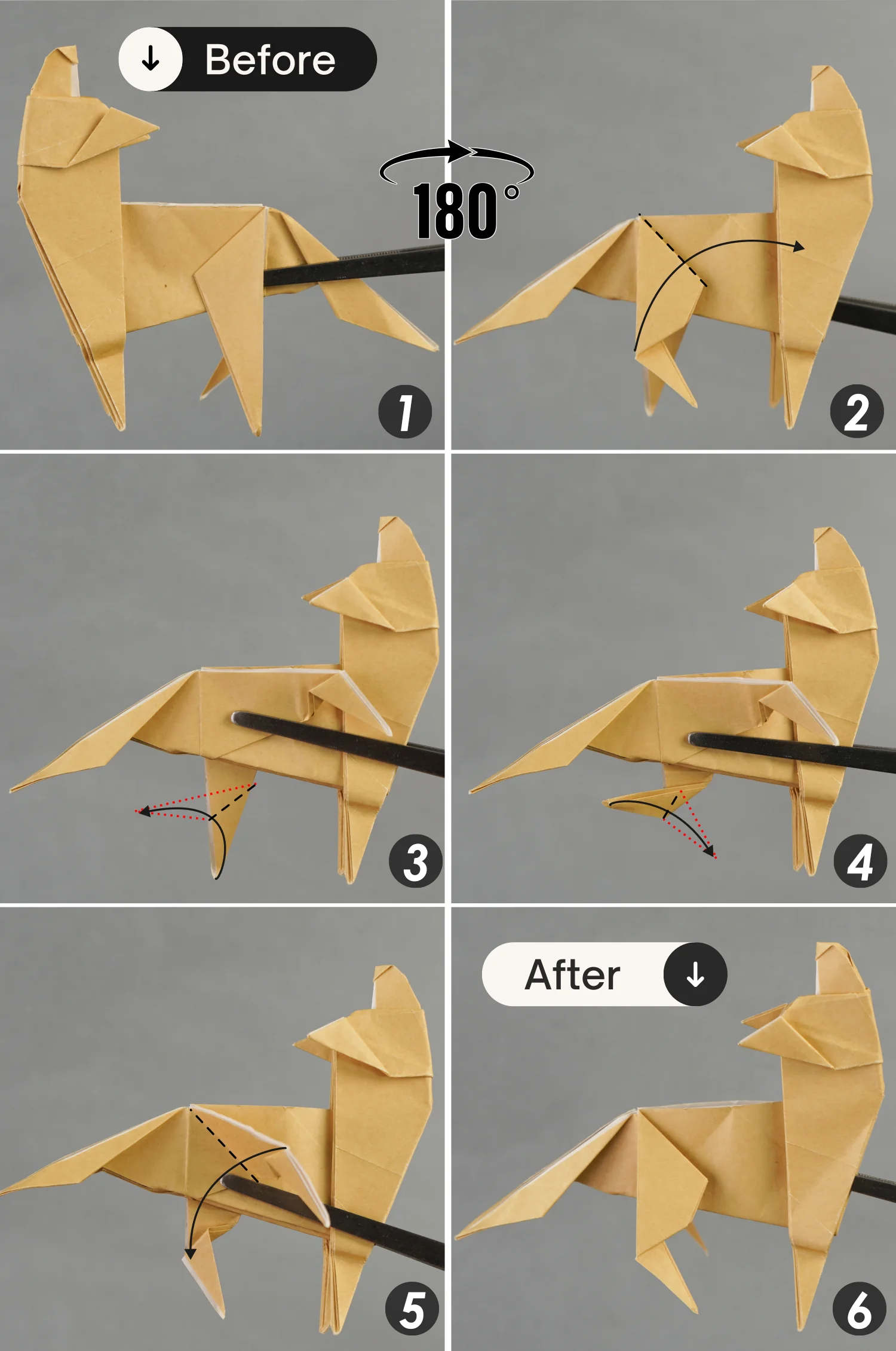 How to Fold an Origami Wolf - Origami OK