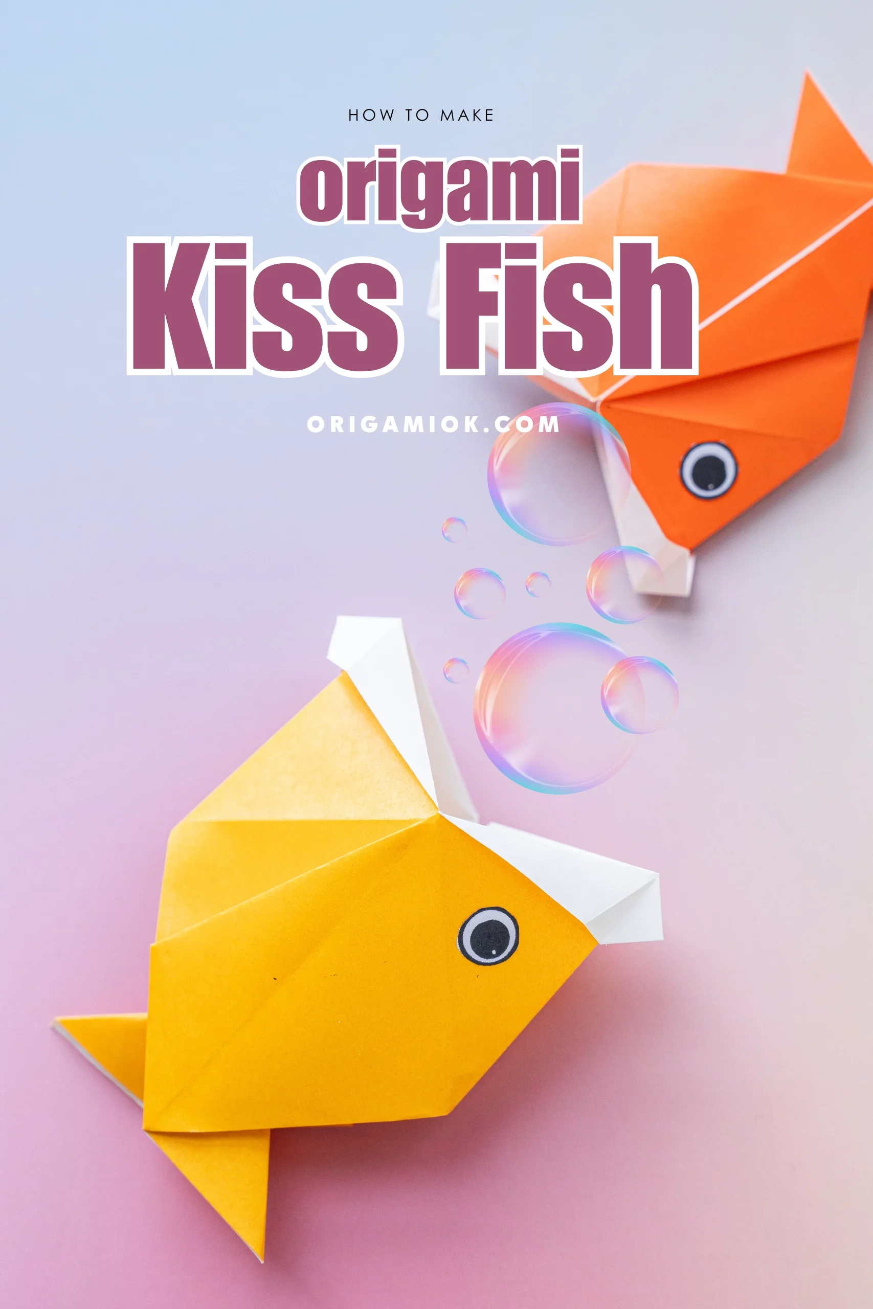 How to Make an Origami Kissing Fish - Origami OK