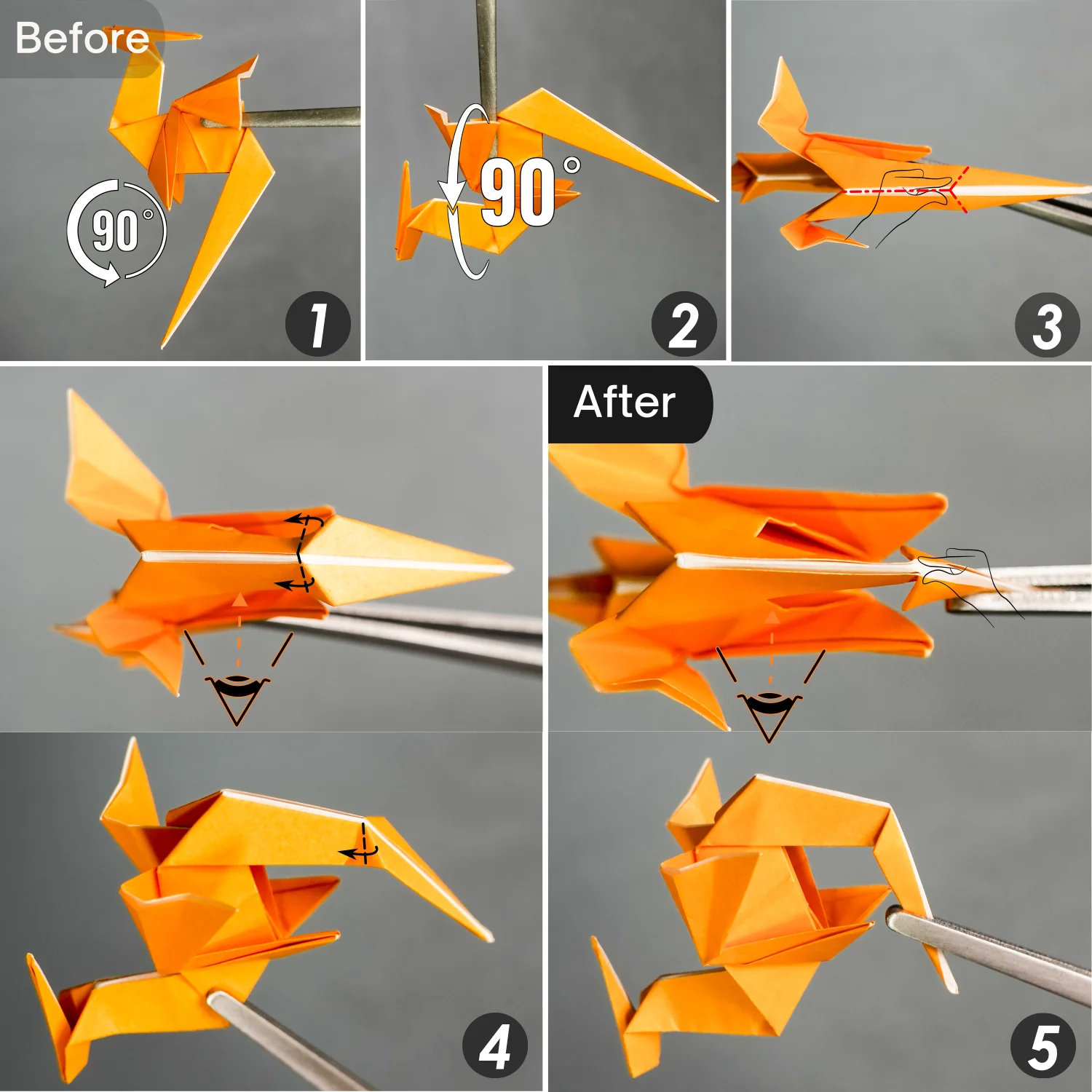 How to Make an Origami Mini Dragon - Origami OK